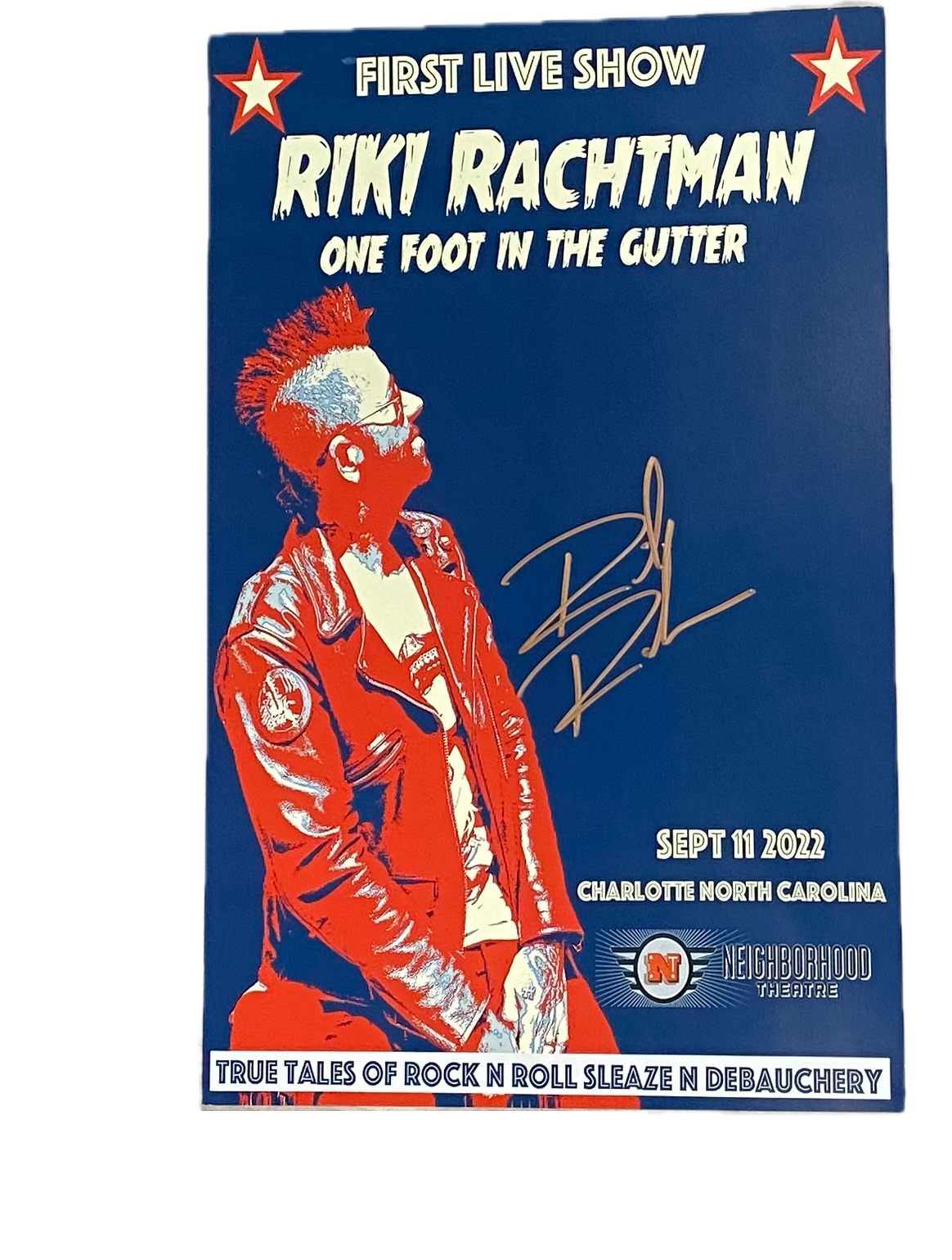 Signed Riki Rachtman poster from 1st O.F.I.T.G show (only 40 left ...